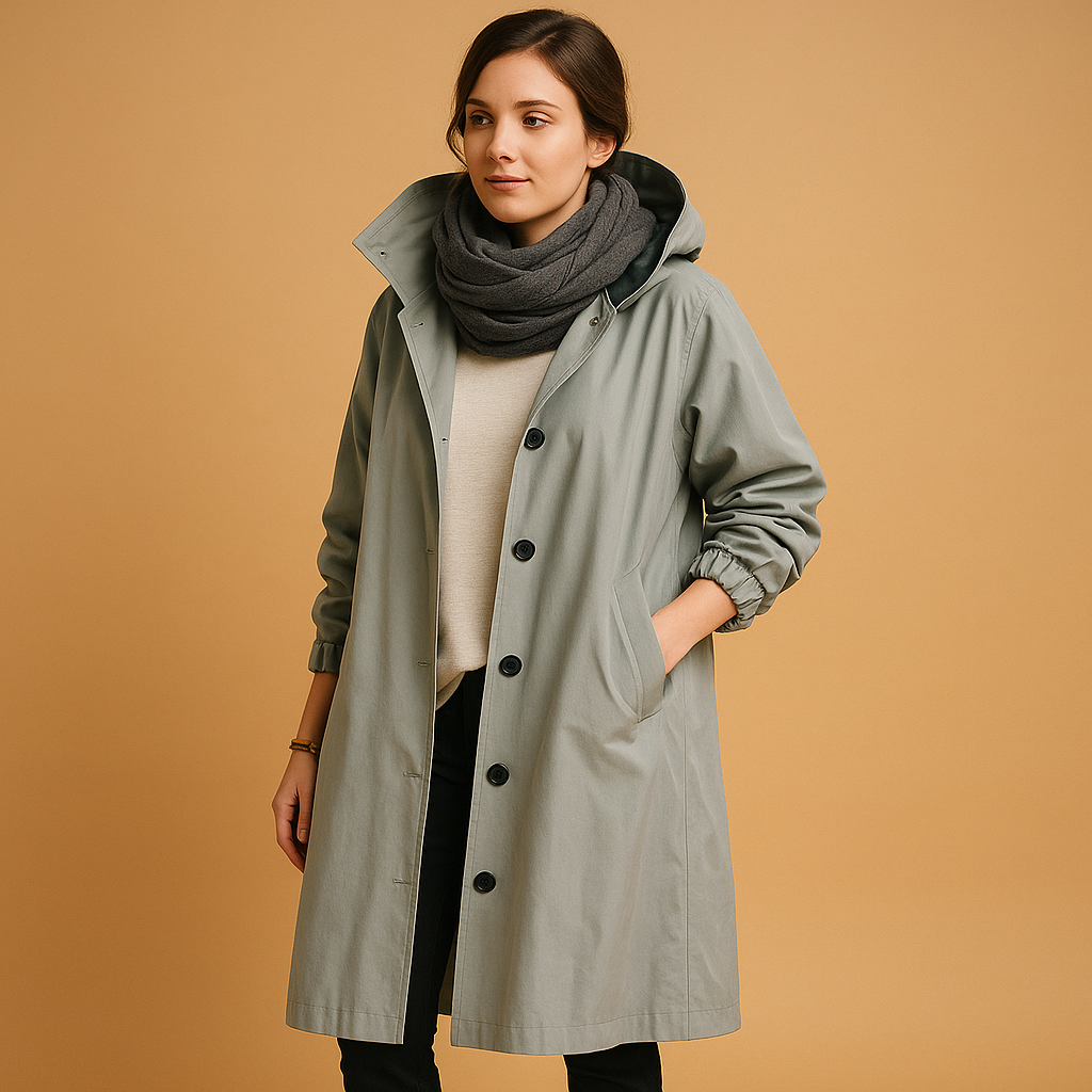 Long waterproof raincoat for women | Clarissa